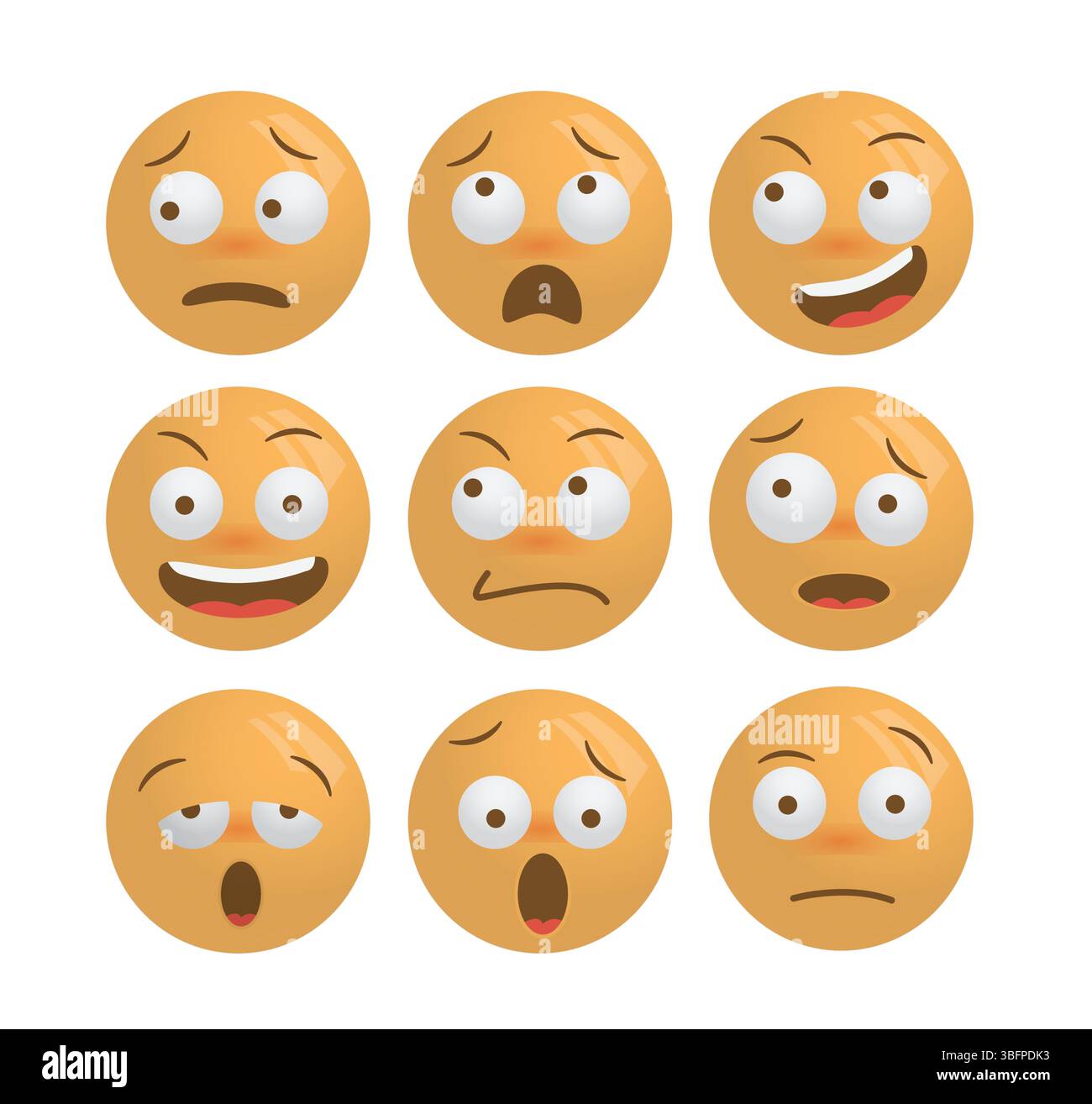 Emotional face emoji icons vector Stock Vector Image & Art - Alamy