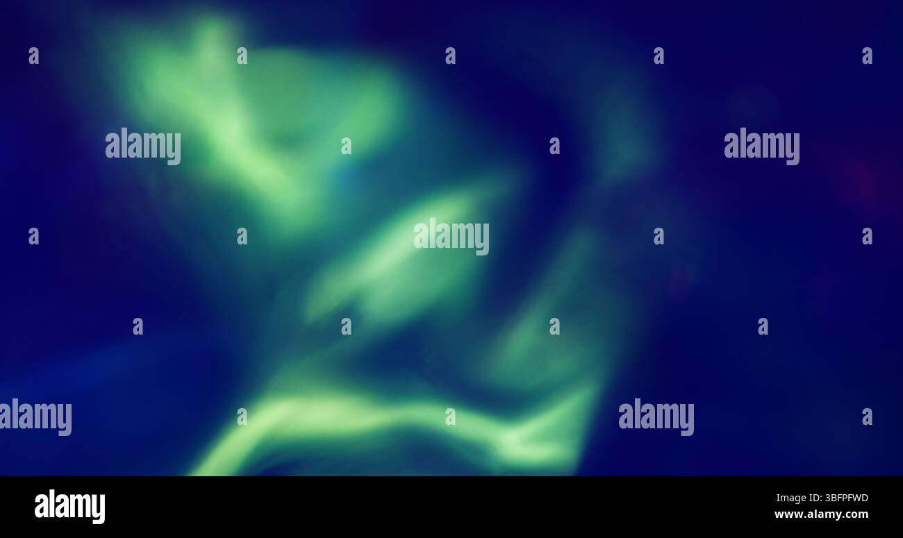 Lens flare. Fluorescent blur glow. Neon green color light flash on dark ...