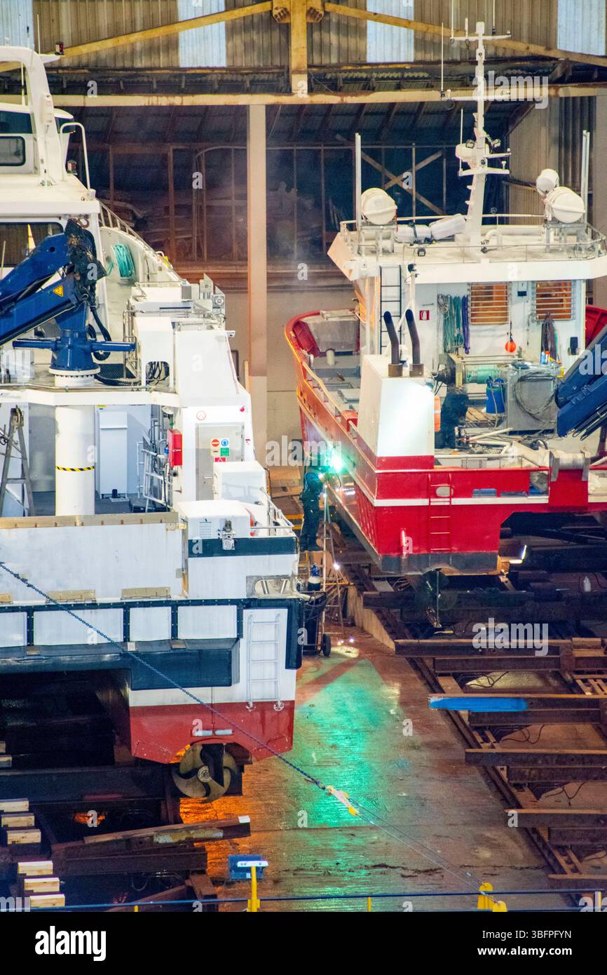 Shiplifts in a Marine Hangar Stock Photo - Alamy