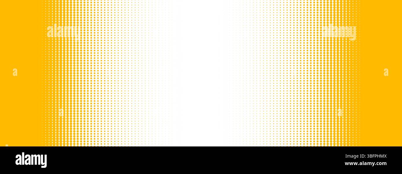 Yellow halftone gradient texture. Vanishing cartoon polka dot ...