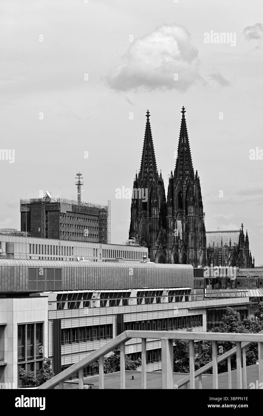 Cologne Cathedral and high-rise buildings in Cologne, Germany, taken ...