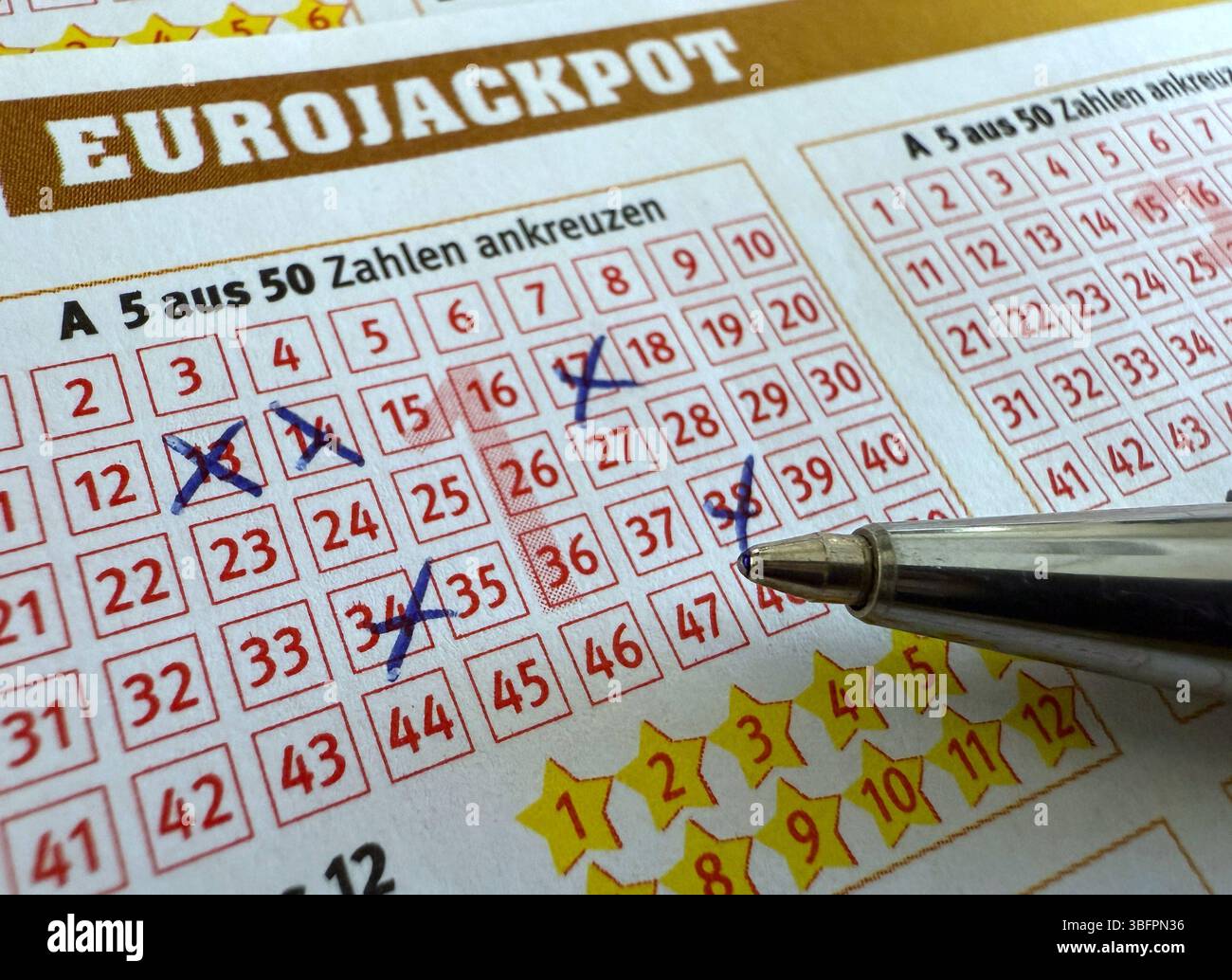 Tippschein Eurojackpot Zahlen Ziehung *** Eurojackpot ticket numbers ...
