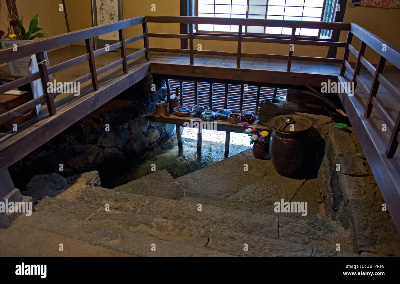 The former Yukawa samurai family residence along the Aibagawa waterway ...