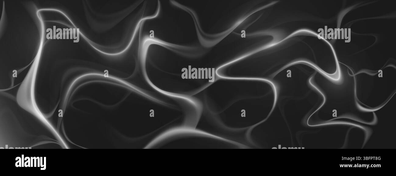 Caustic light patterns on black background - water reflection ripples ...