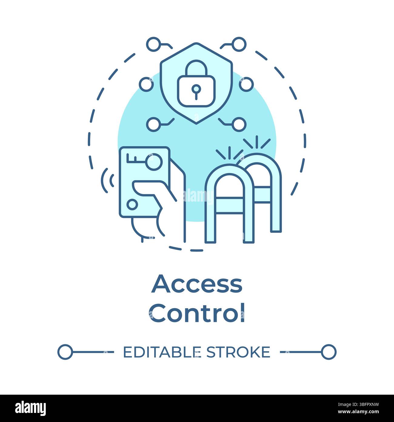 Access control soft blue concept icon Stock Vector Image & Art - Alamy