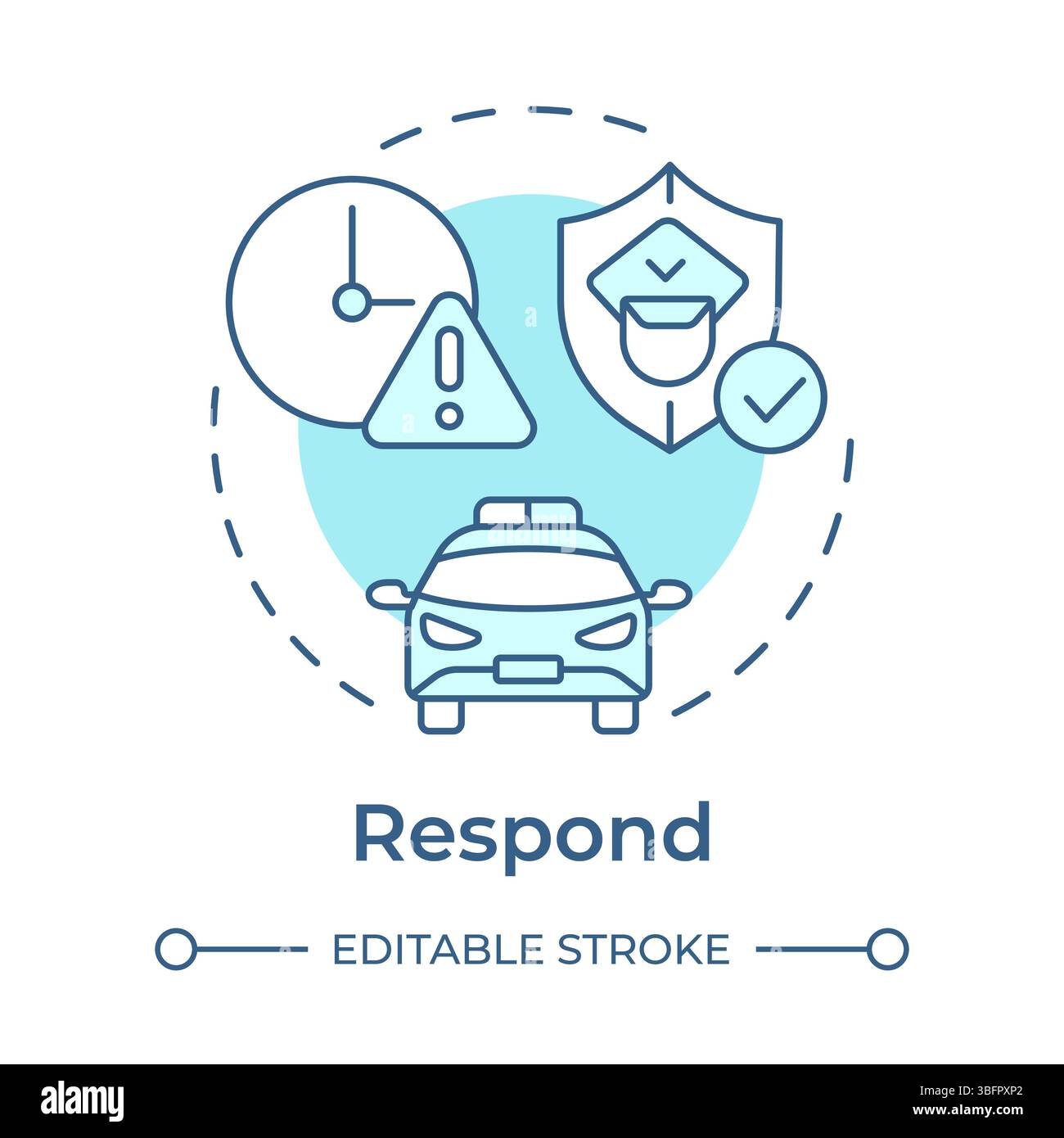 Respond soft blue concept icon Stock Vector Image & Art - Alamy