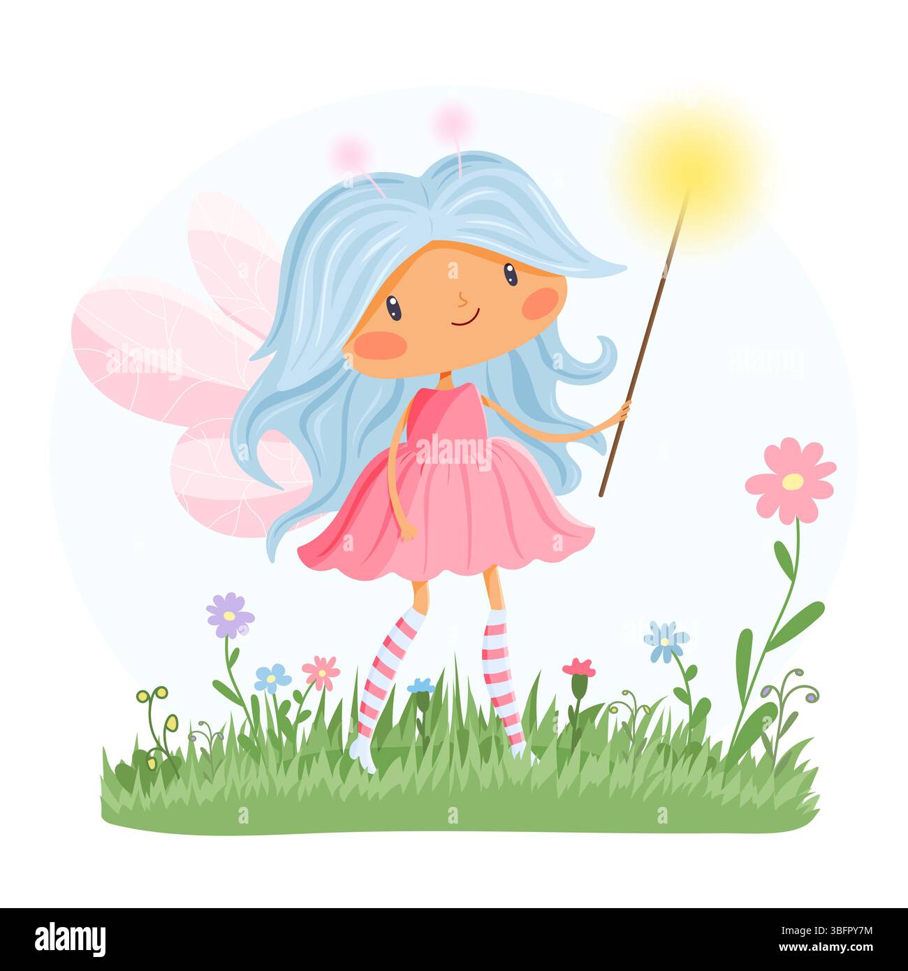 Fantasy background magic forest Stock Vector Images - Alamy