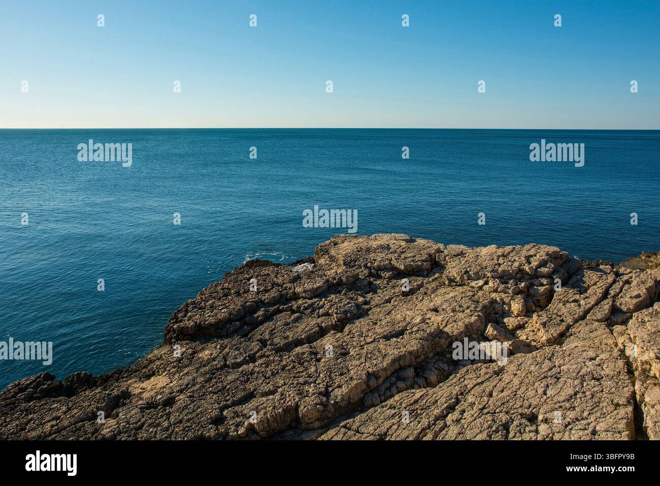 The Stoja peninsula near Pula in Istria, Croatia. The limestone karst ...