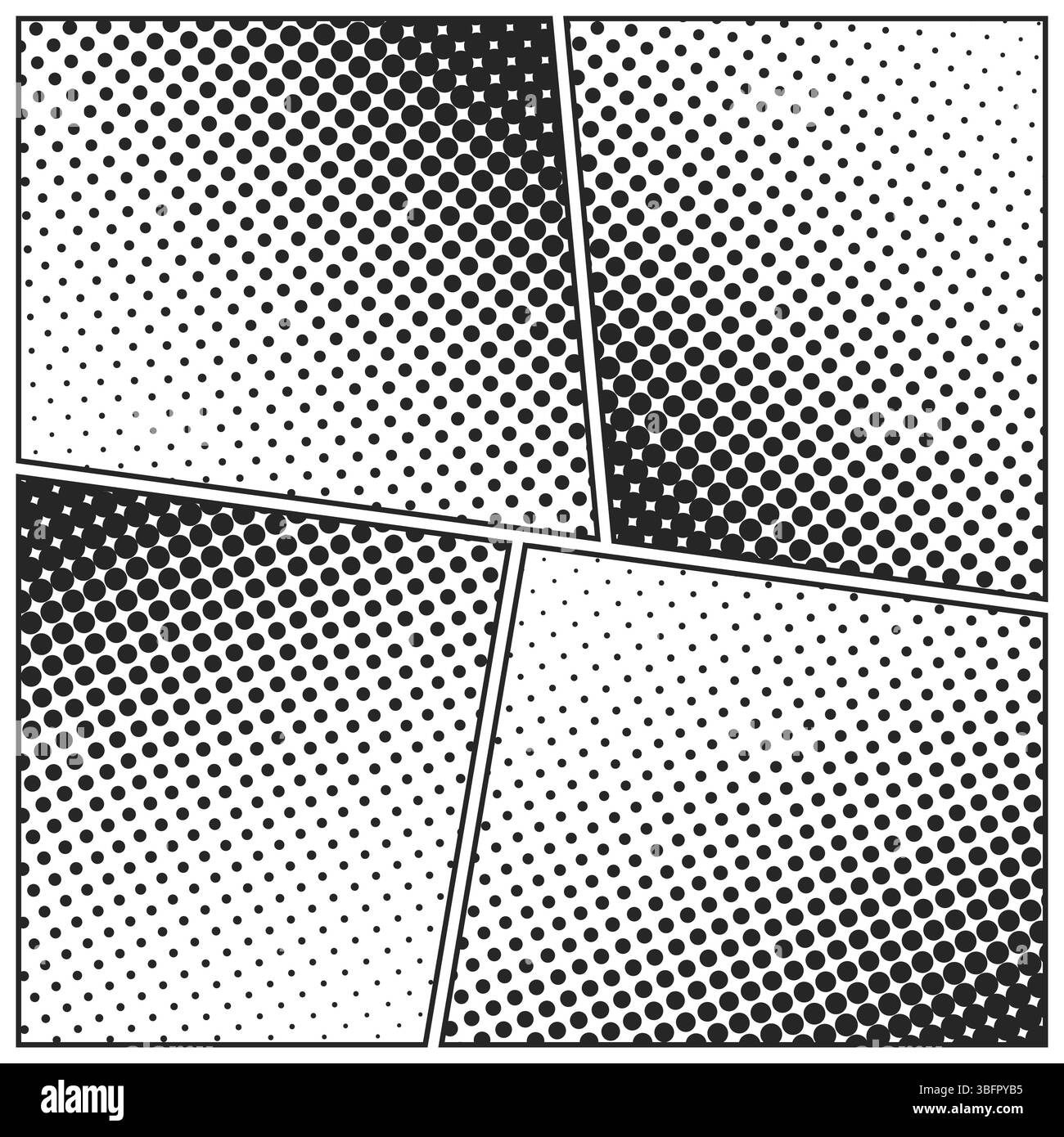 Cartoon comic backgrounds set. Comics book black and white poster with ...