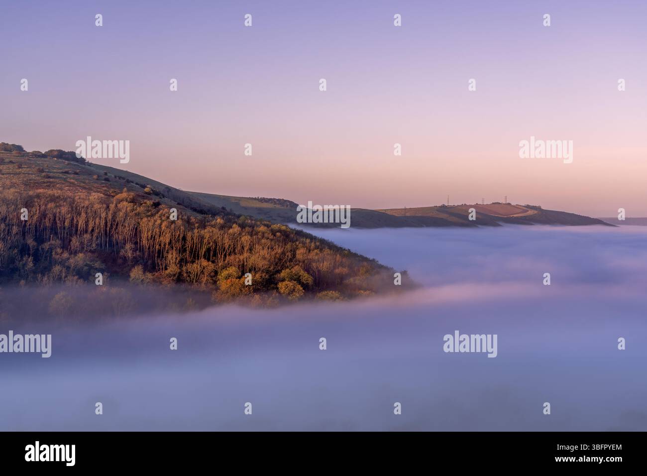 Cloud inversion at Fulking Escarpment Stock Photo - Alamy