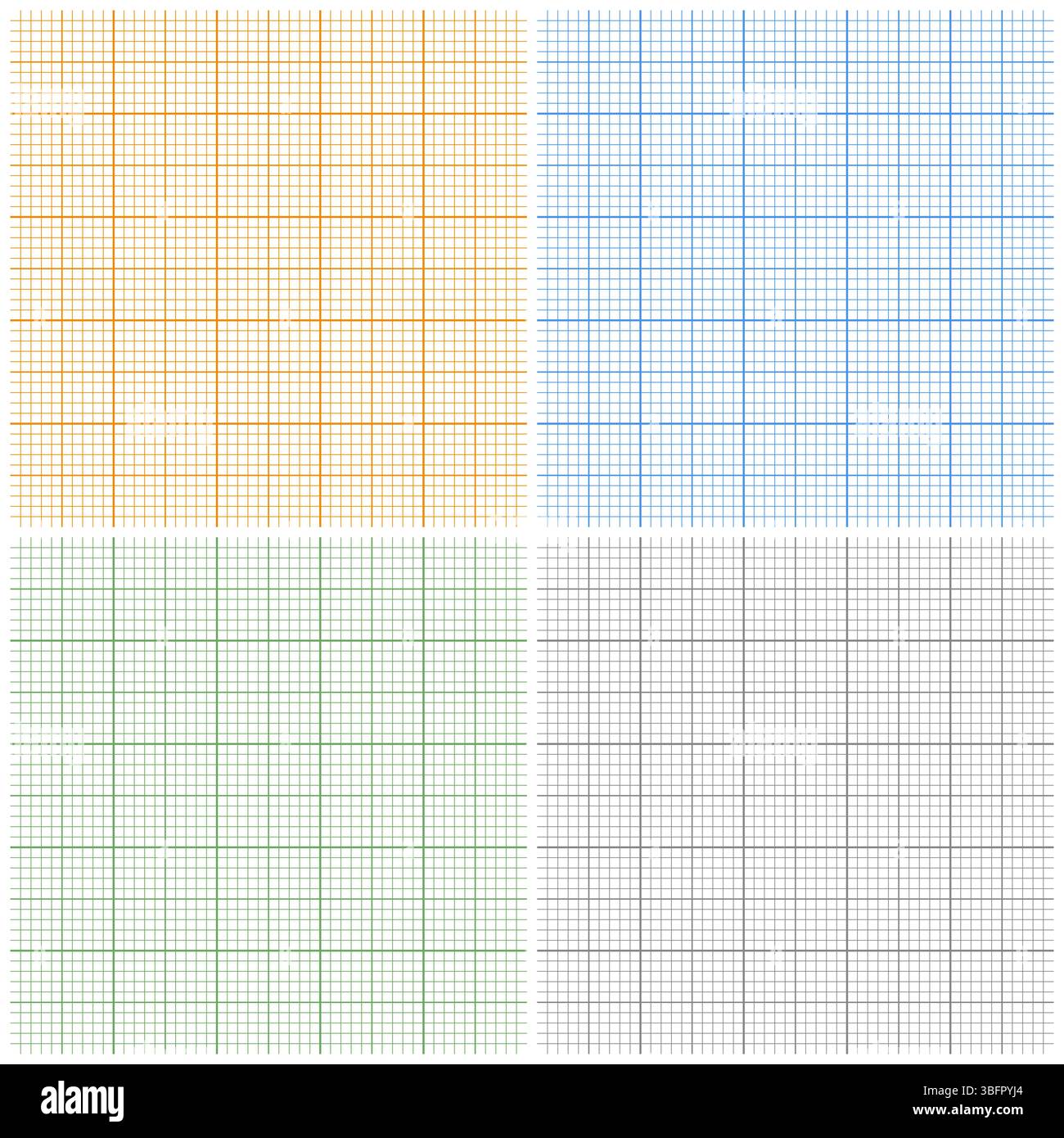 Graph paper sheets with grid. Millimeter paper texture, geometric ...