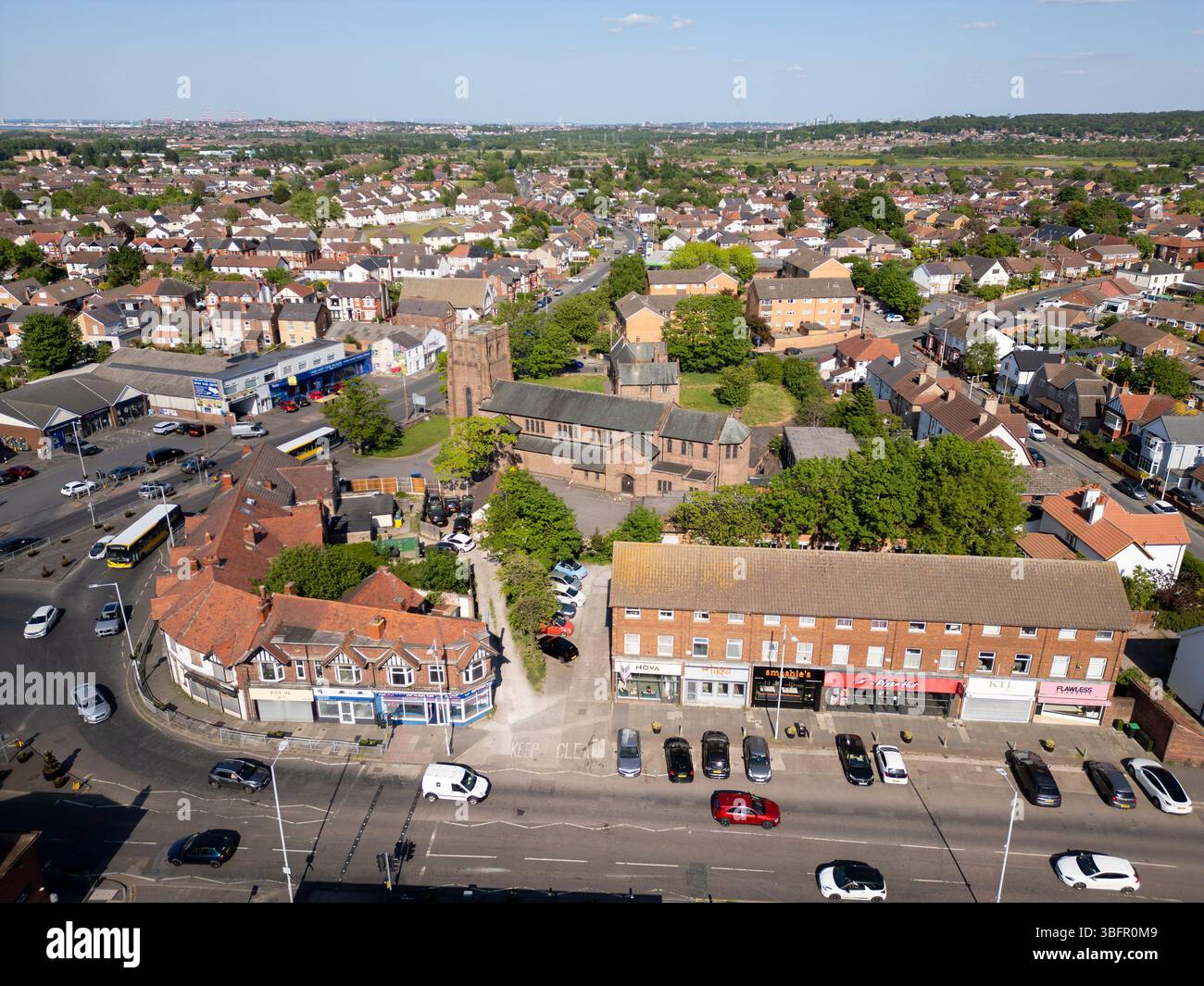 Moreton town centre, Wirral, Merseyside, England Stock Photo - Alamy
