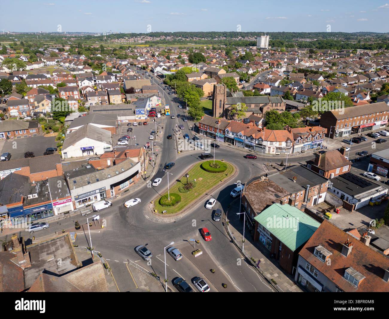 Aerial traffic roundabout england hi-res stock photography and images ...