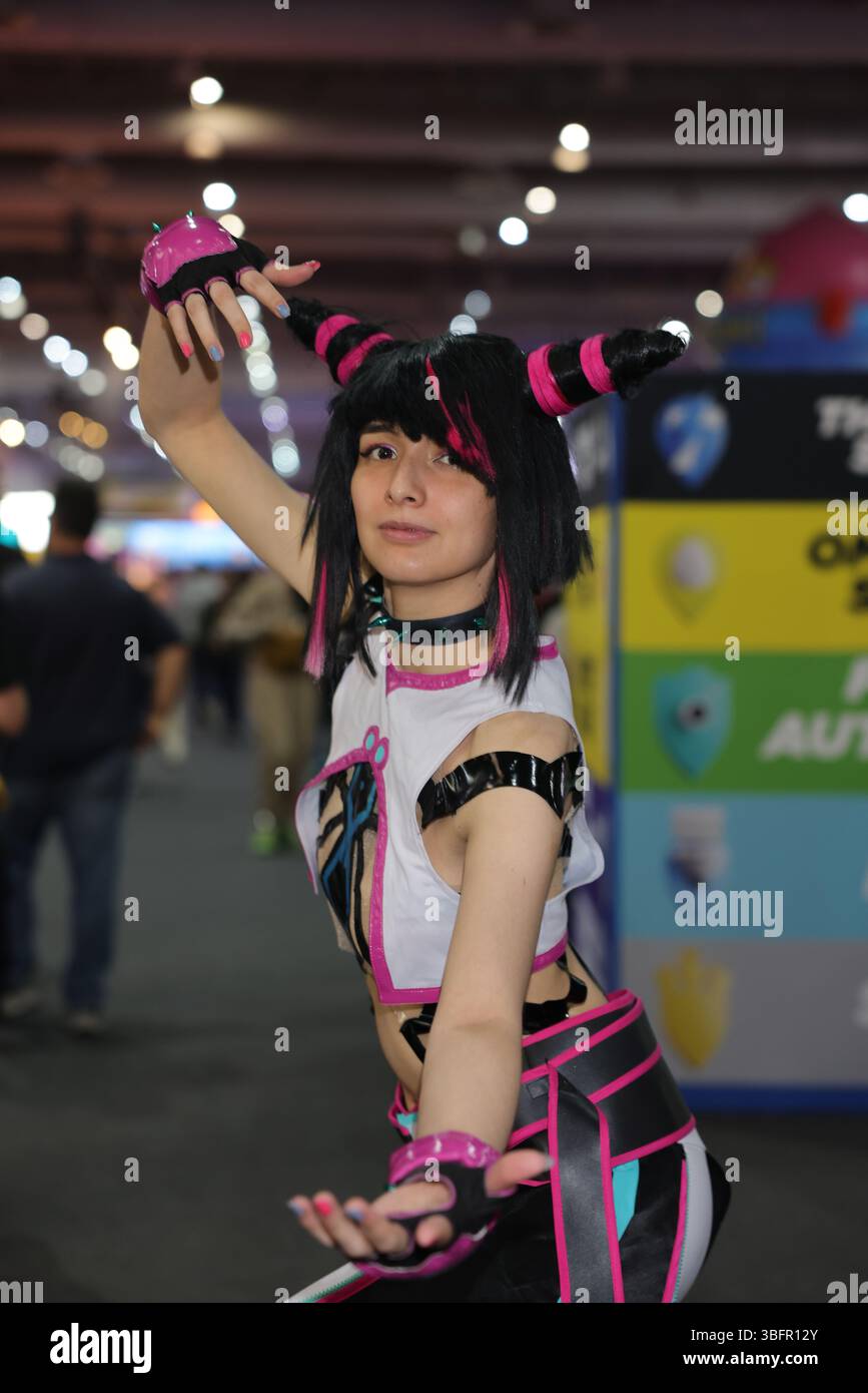 A cosplayer poses during the 2nd edition of Comic Con Experience ...