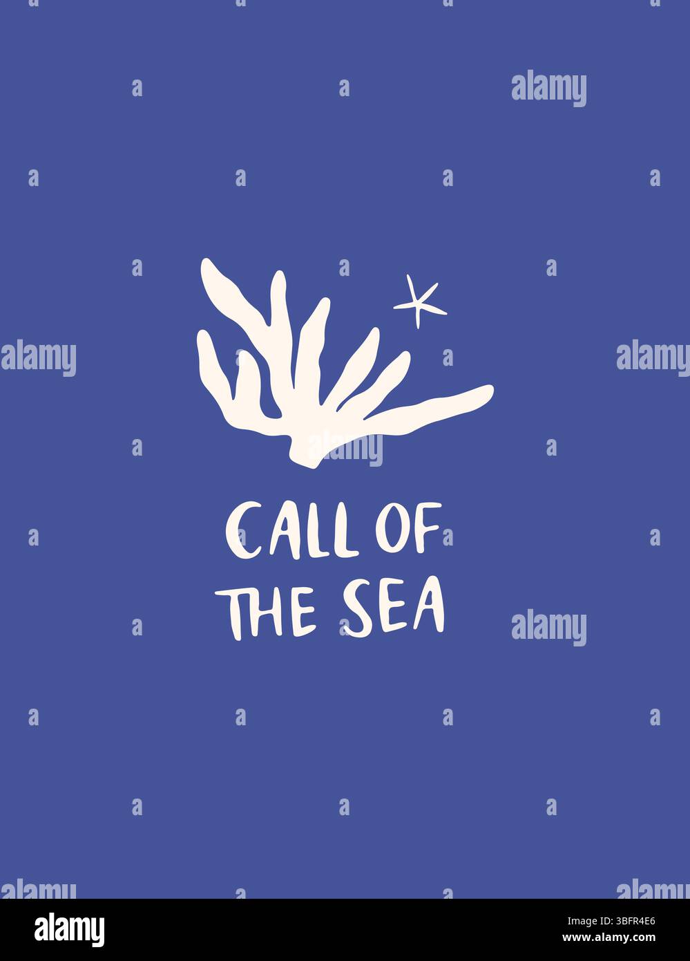 Hand drawn coastal poster with coral Stock Vector Image & Art - Alamy