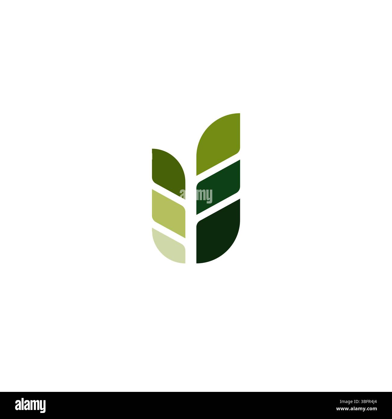 Letter U leaf Organic Logo. U Initial for nature logo design Stock ...