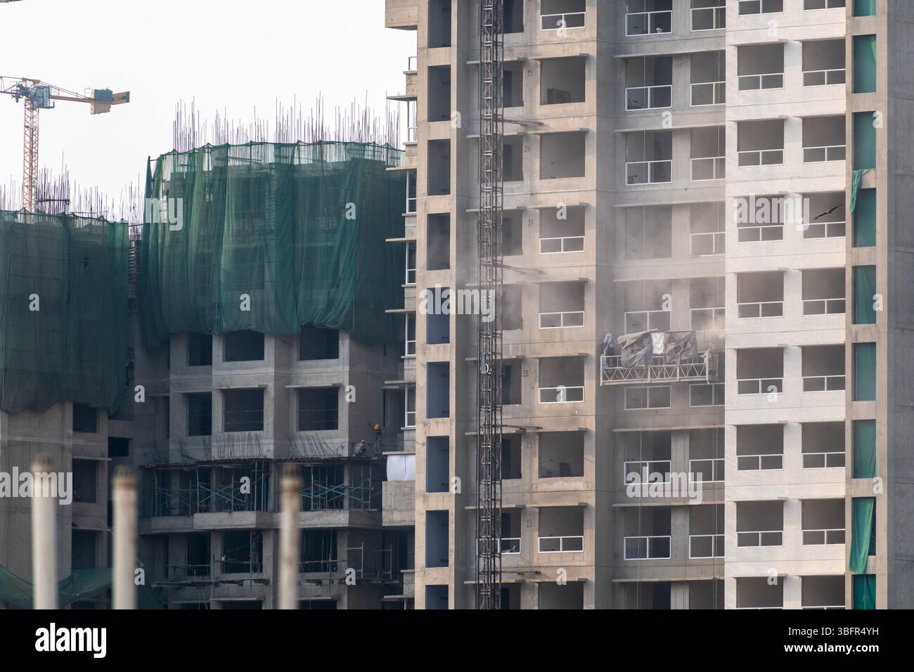 Ongoing construction work in Mumbai showcases the development of new ...