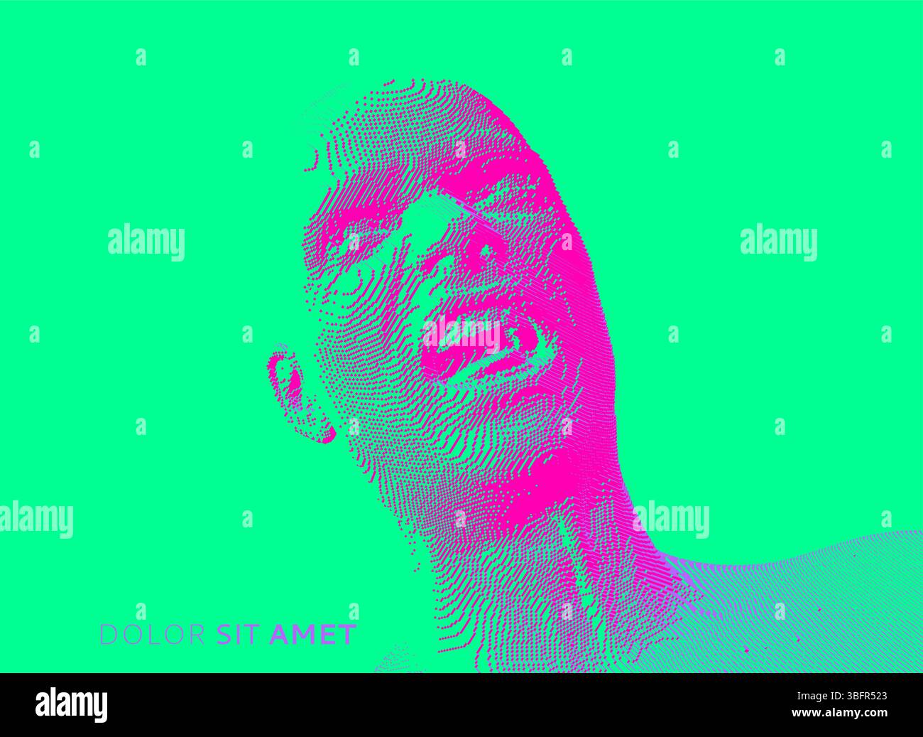 Furious screaming man. Emotional scream of a man with open shouting ...