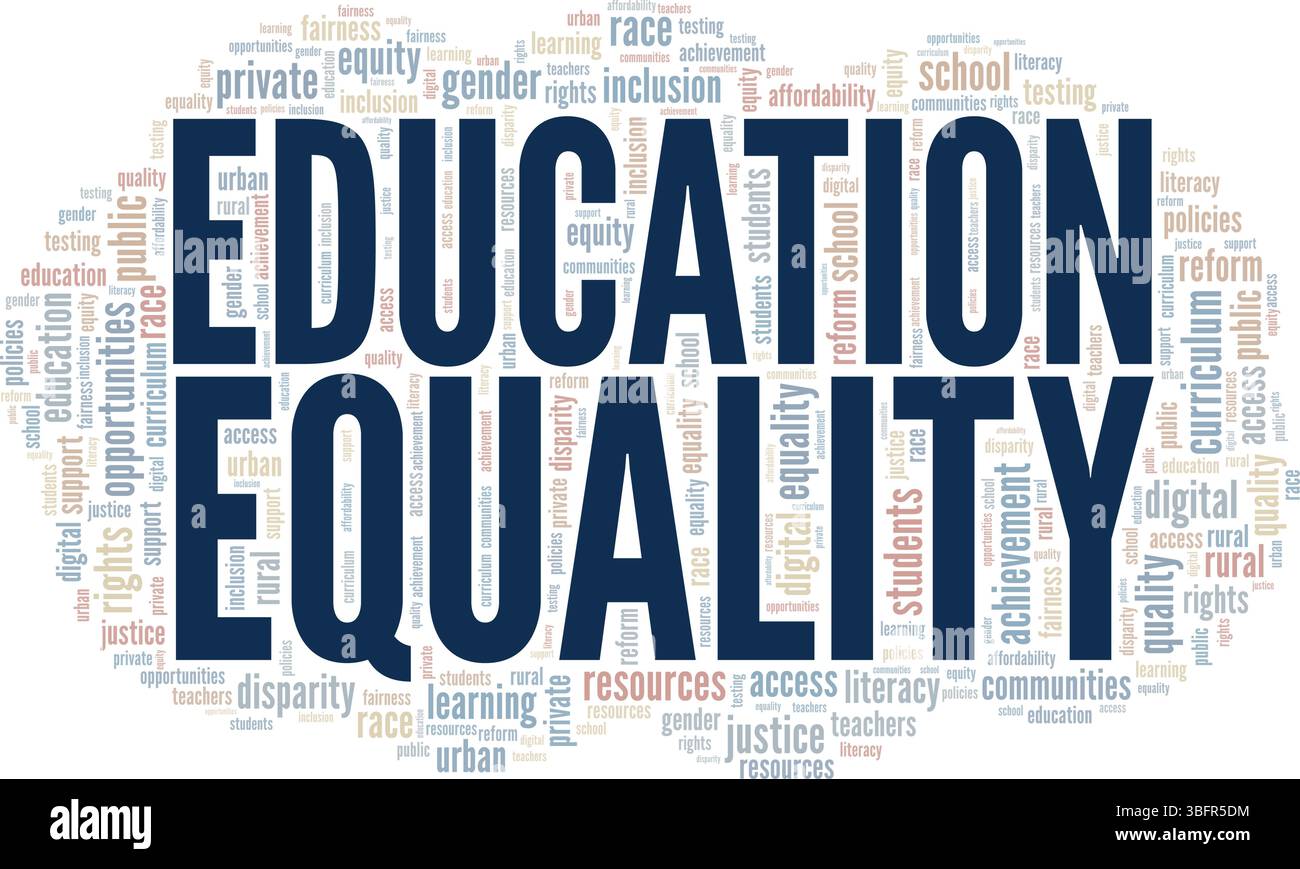 Education Equality word cloud conceptual design isolated on white ...