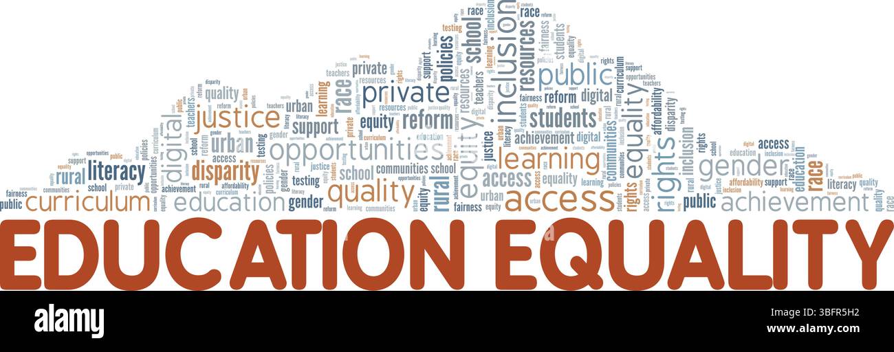 Education Equality word cloud conceptual design isolated on white ...