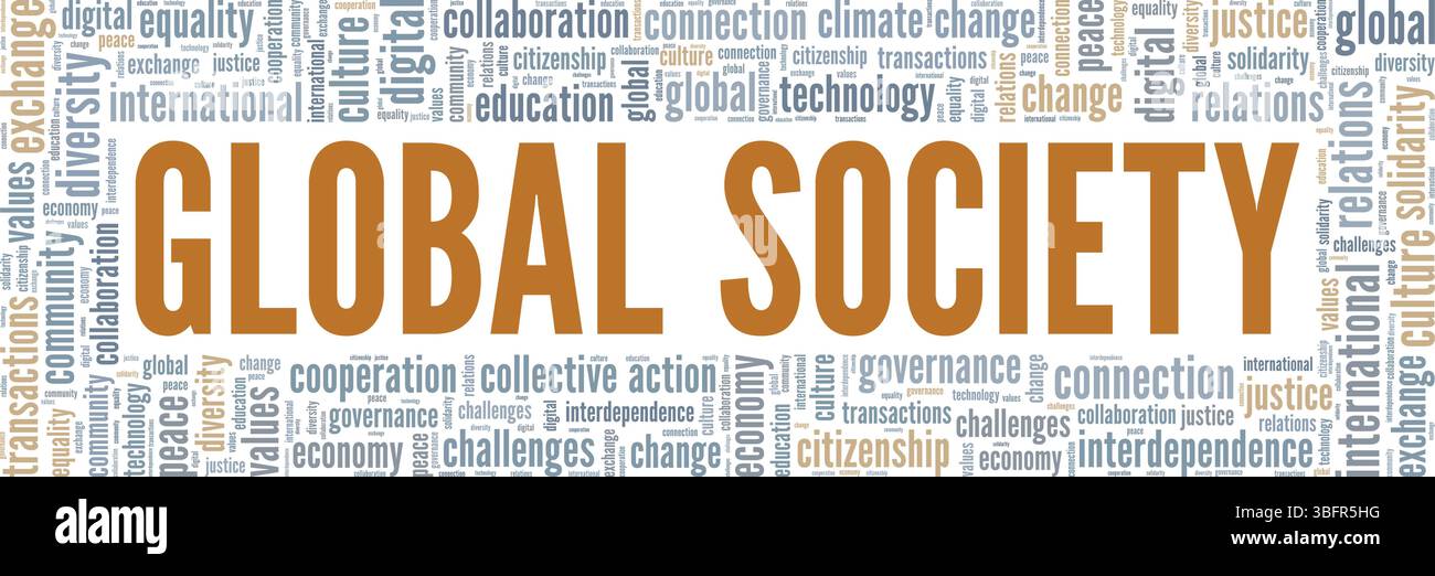 Global Society word cloud conceptual design isolated on white ...