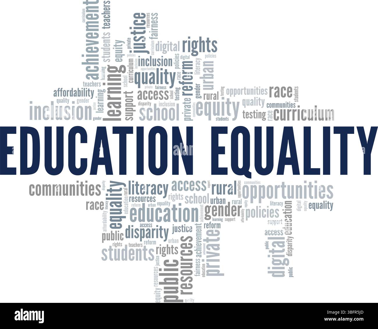 Education Equality word cloud conceptual design isolated on white ...