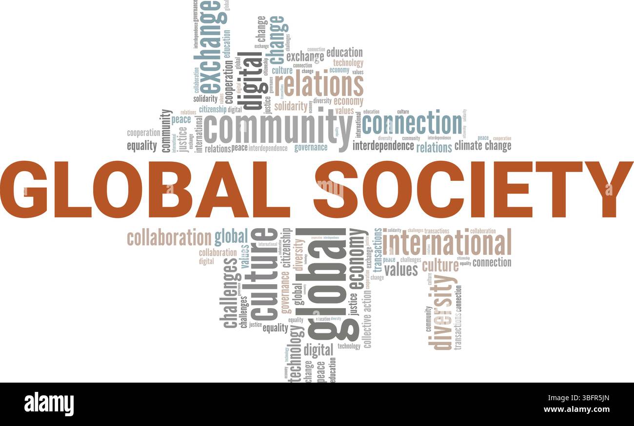 Global Society word cloud conceptual design isolated on white ...