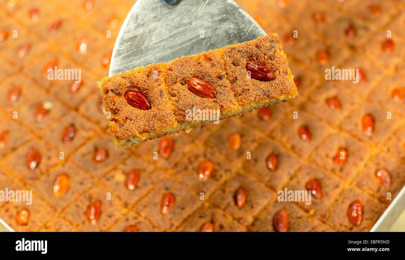 Hilbeh (fenugreek cake), traditional Arabic sweet made with ghee and ...