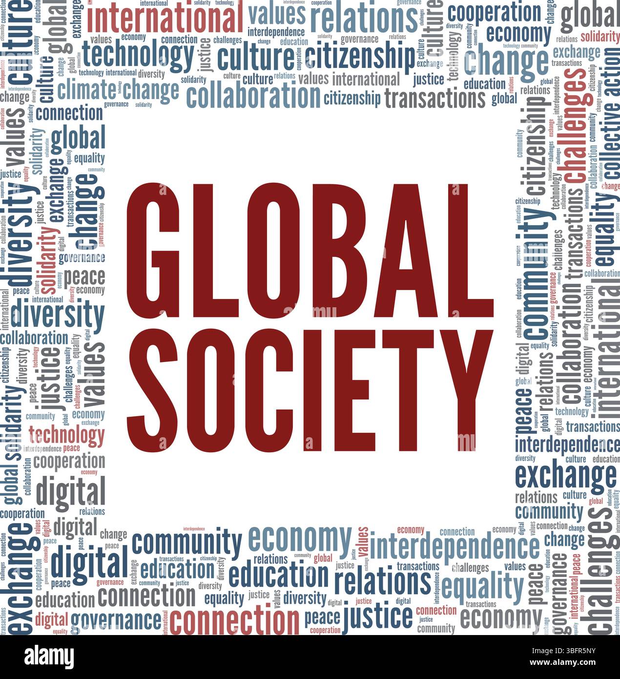 Global Society word cloud conceptual design isolated on white ...