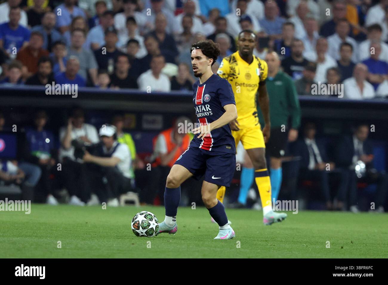 Munich, Germany May 31, 2025: Vitinha of PSG in action during 2024-2025 UEFA Champions League ...