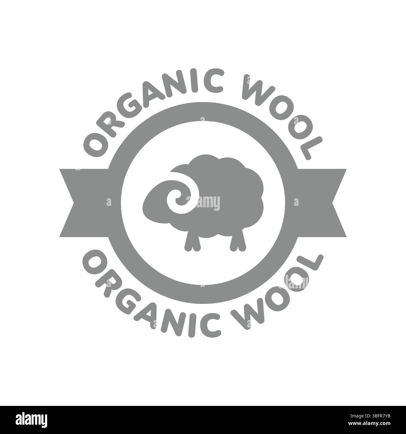 Organic wool vector label. Sheep natural wool icon Stock Vector Image ...