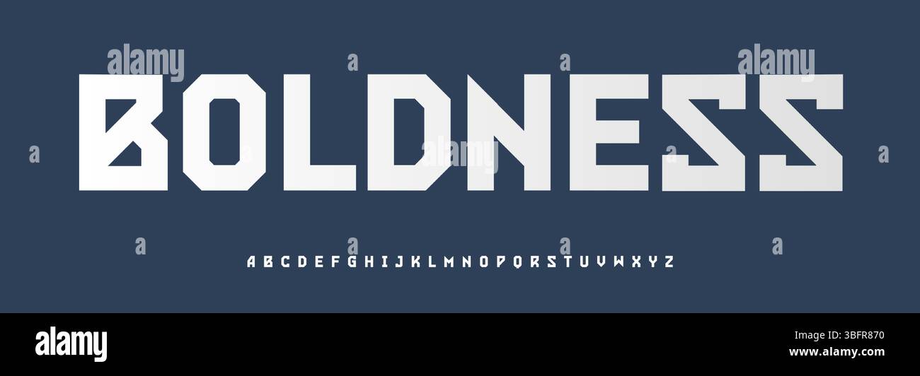 Sport block alphabet, bold sharp letters, strong geometric font for ...