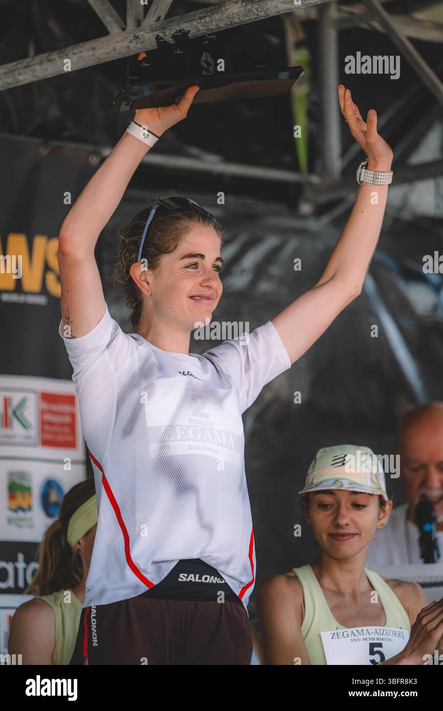 Malen Osa participating in the Zegama-Aizkorri 2025 mountain marathon ...