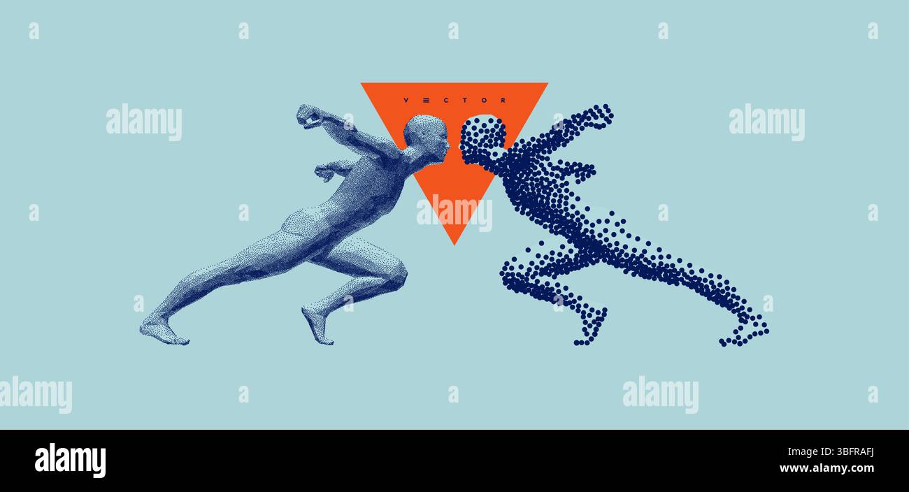 Two athlete men different Stock Vector Images - Alamy