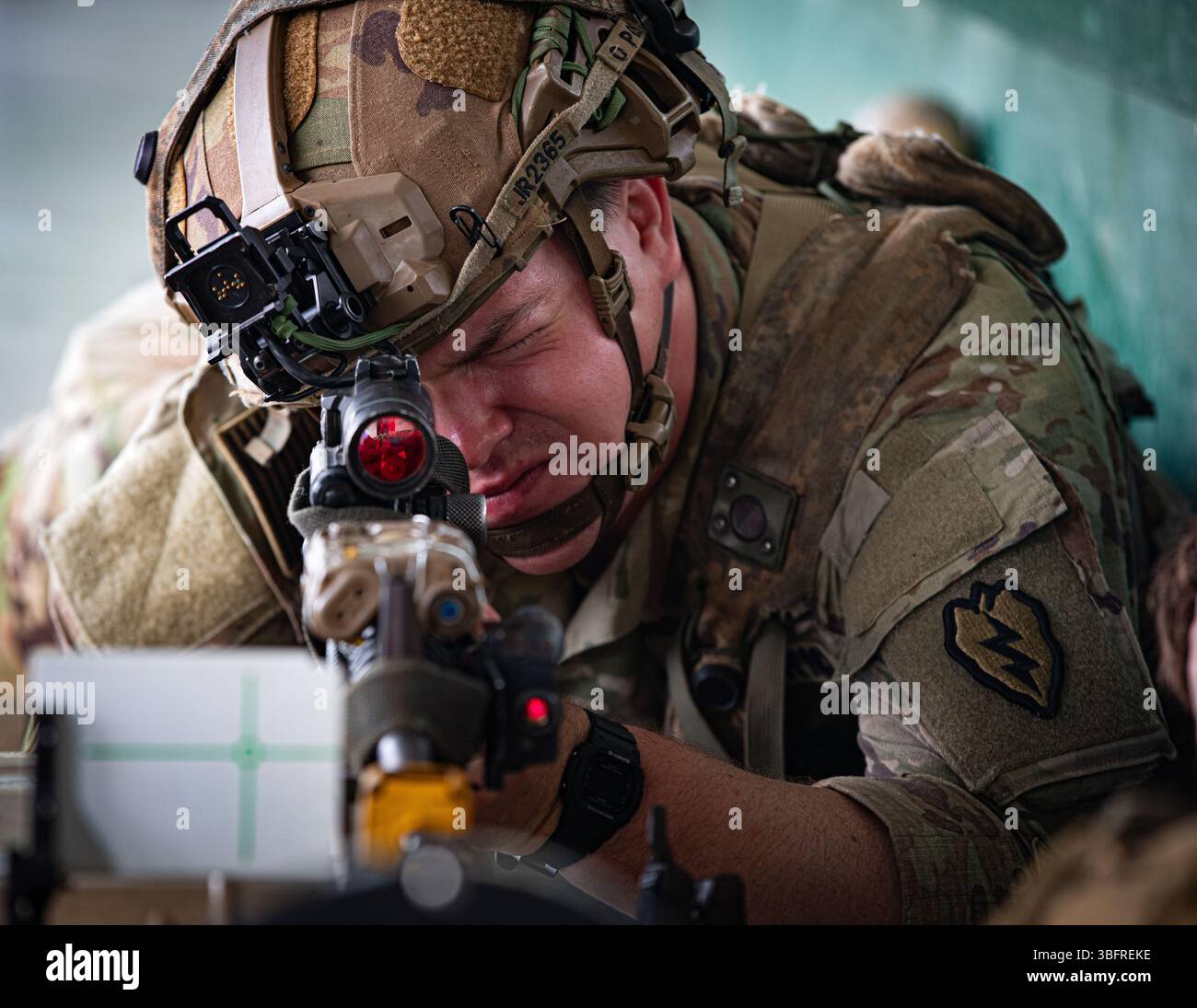 A U.S. Army Soldier assigned to 2nd Squadron, 14th Cavalry Regiment ...