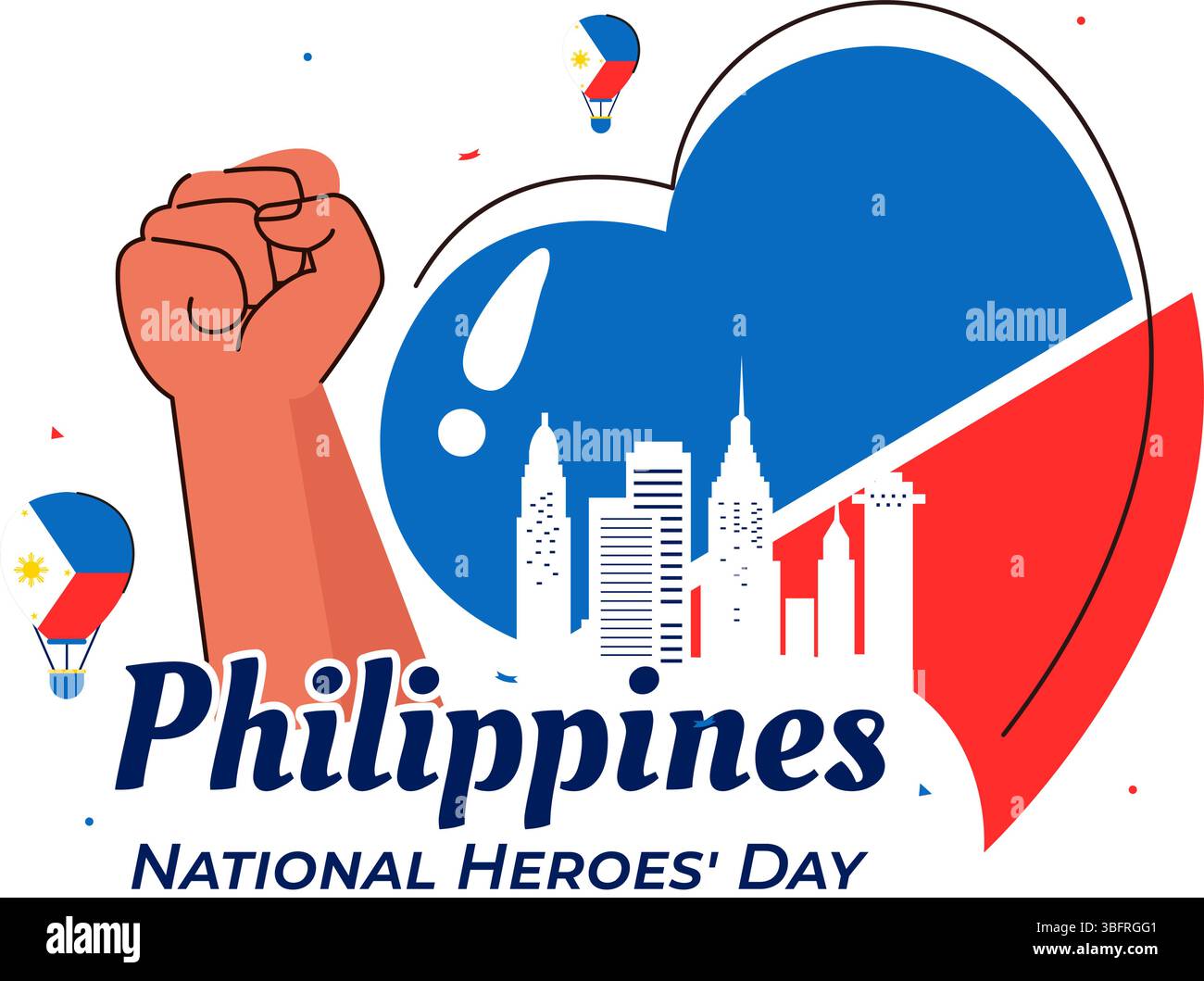 Philippines Heroes Day Vector Illustration to Commemorate and Honor ...