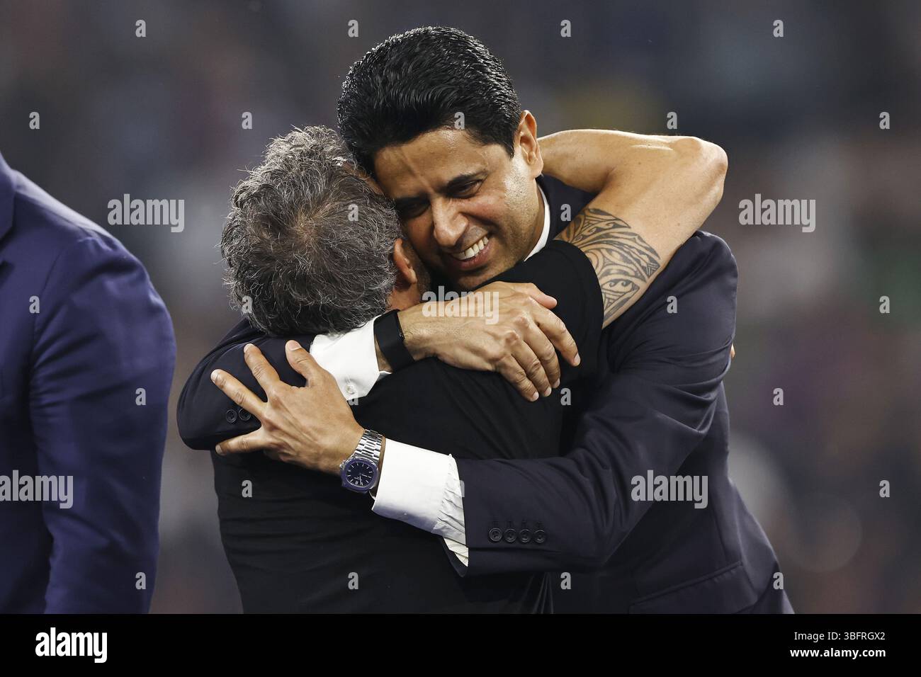 MUNCHEN - (l-r) Paris Saint-Germain coach Luis Enrique, Paris Saint ...