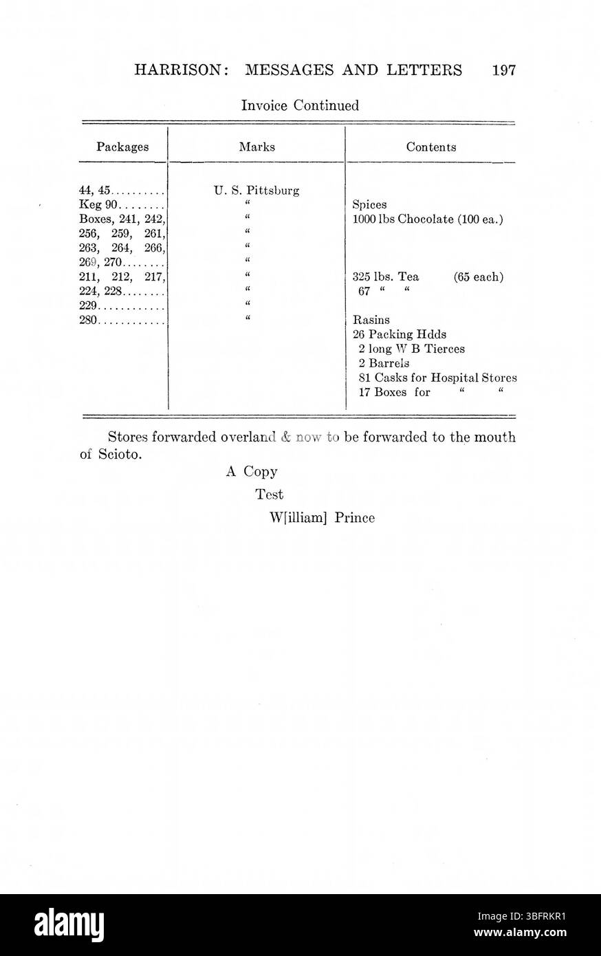 This page from the two-volume set includes the messages and letters of ...