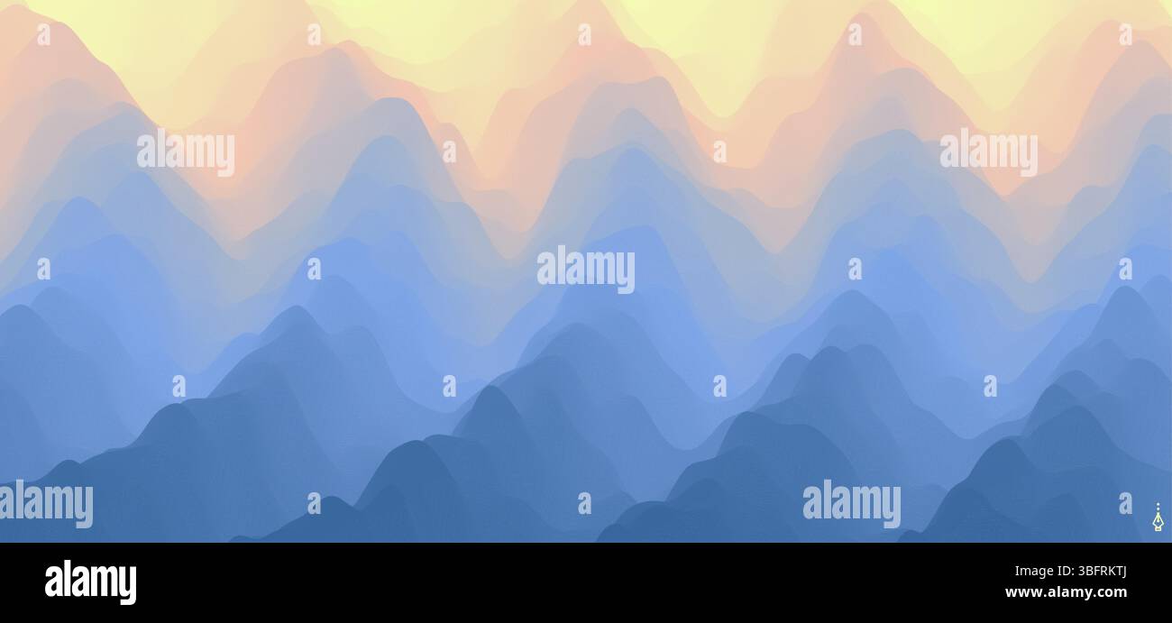 3D wavy background with ripple effect. Cover design template. 3D ...