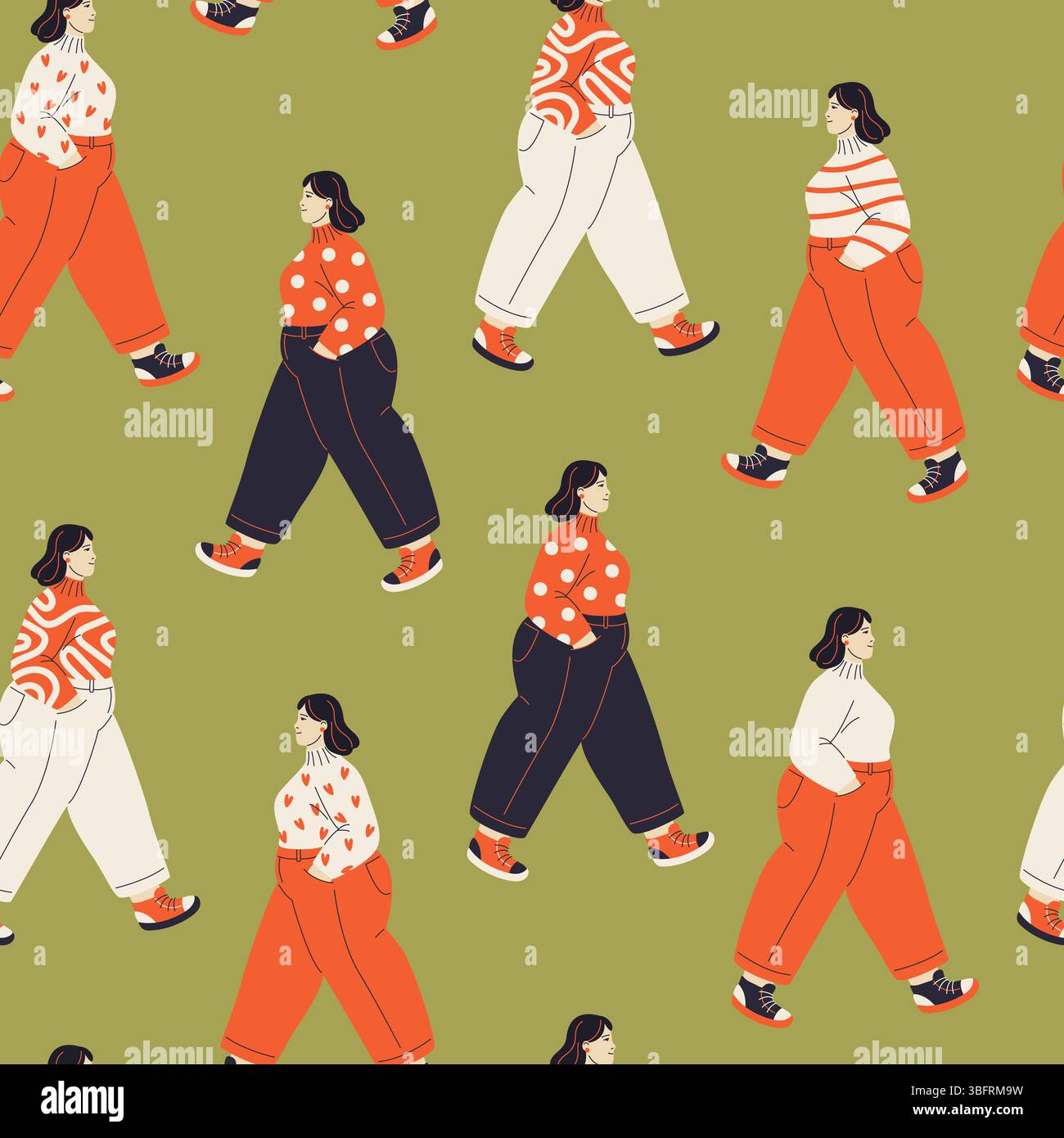 Plus size model jeans Stock Vector Images - Alamy