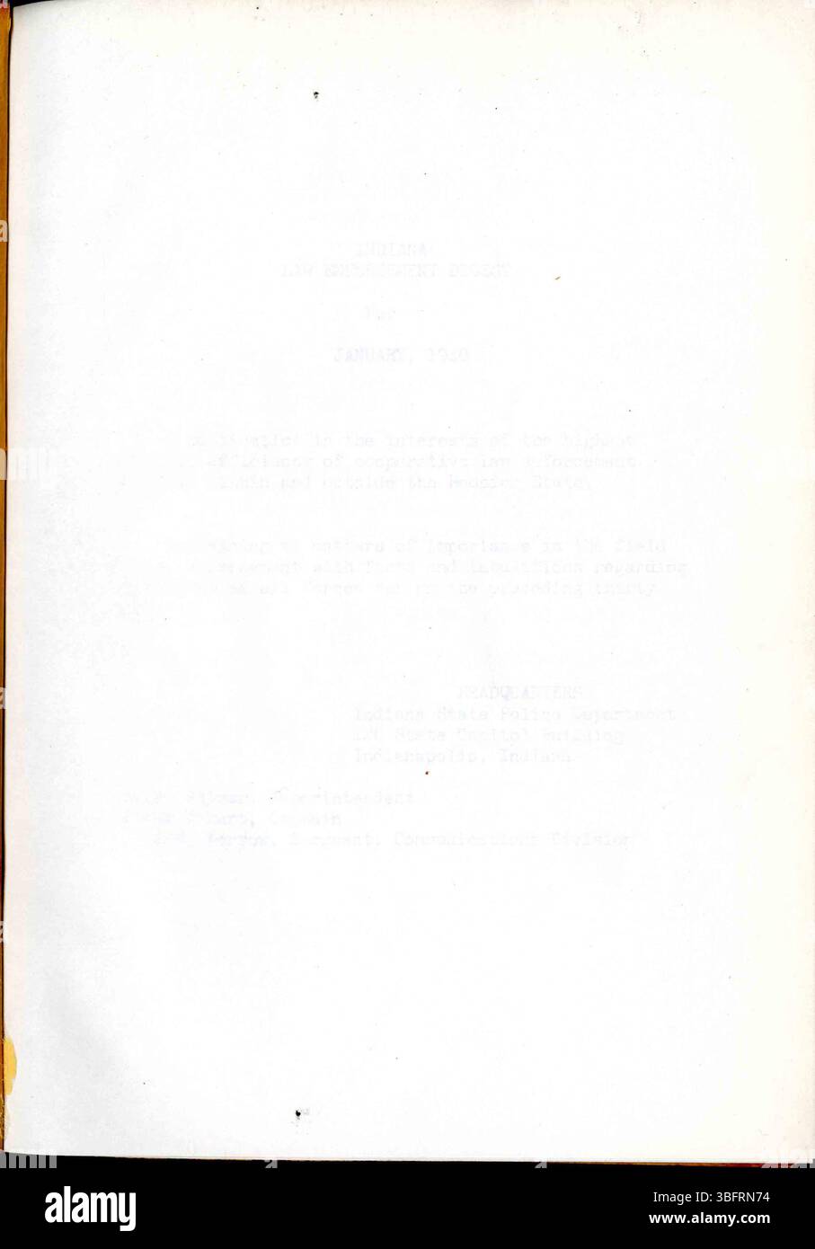 The Indiana Law Enforcement Digest from January 1940 provides detailed ...
