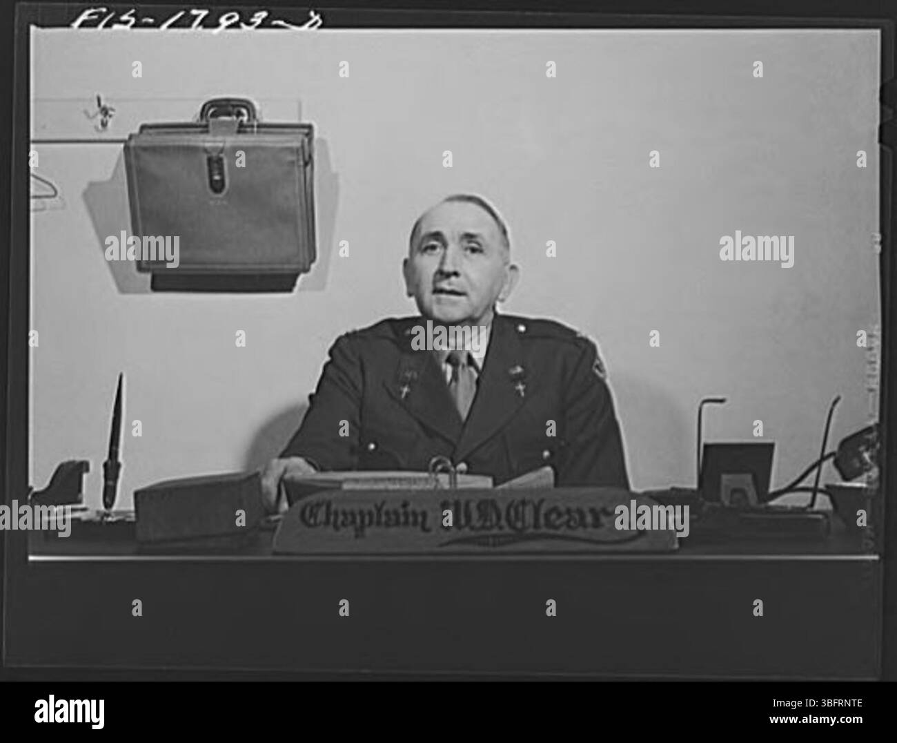 Chaplain (Colonel) William D. Cleary, Commandant of the U.S. Army ...