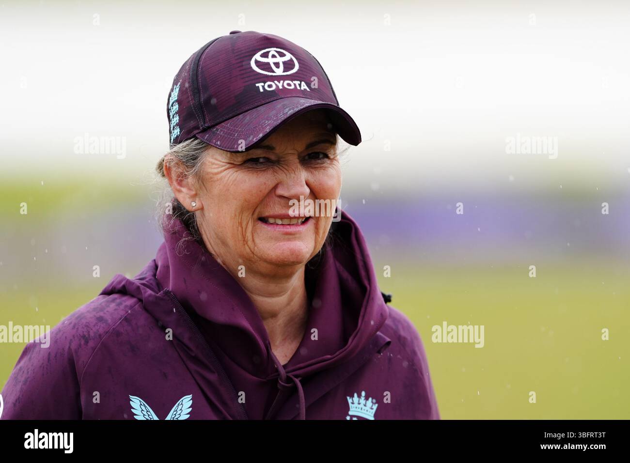 England head coach Charlotte Edwards during a nets session at the Uptonsteel County Ground ...