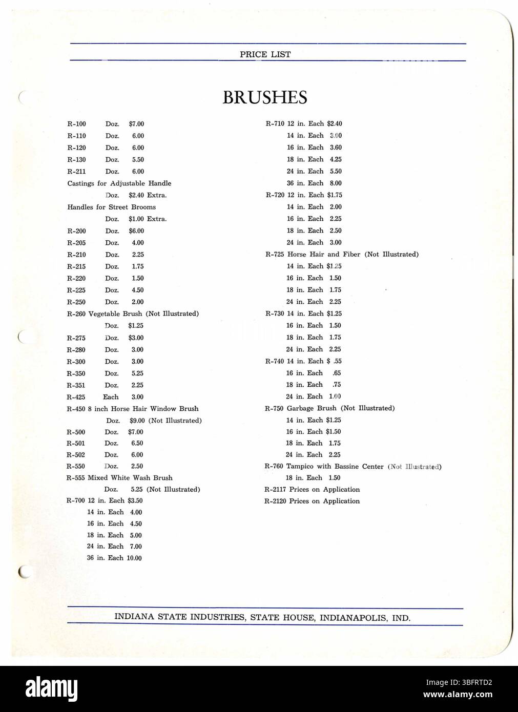This catalog page from 1937 displays inmate-made products from Indiana ...