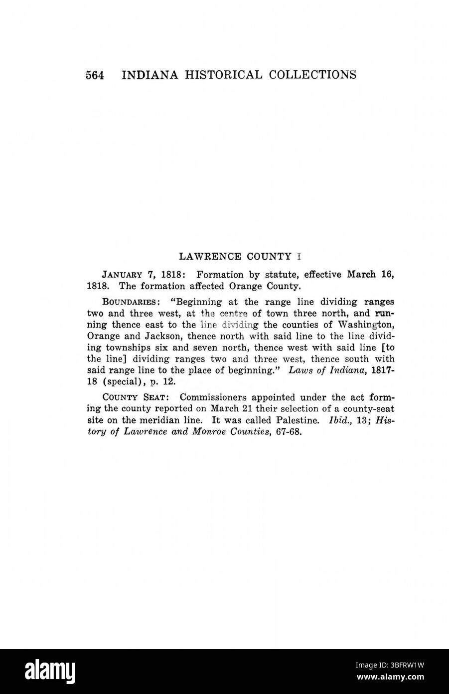 The Indiana Boundaries volume, reprinted in 1967 by the Indiana ...