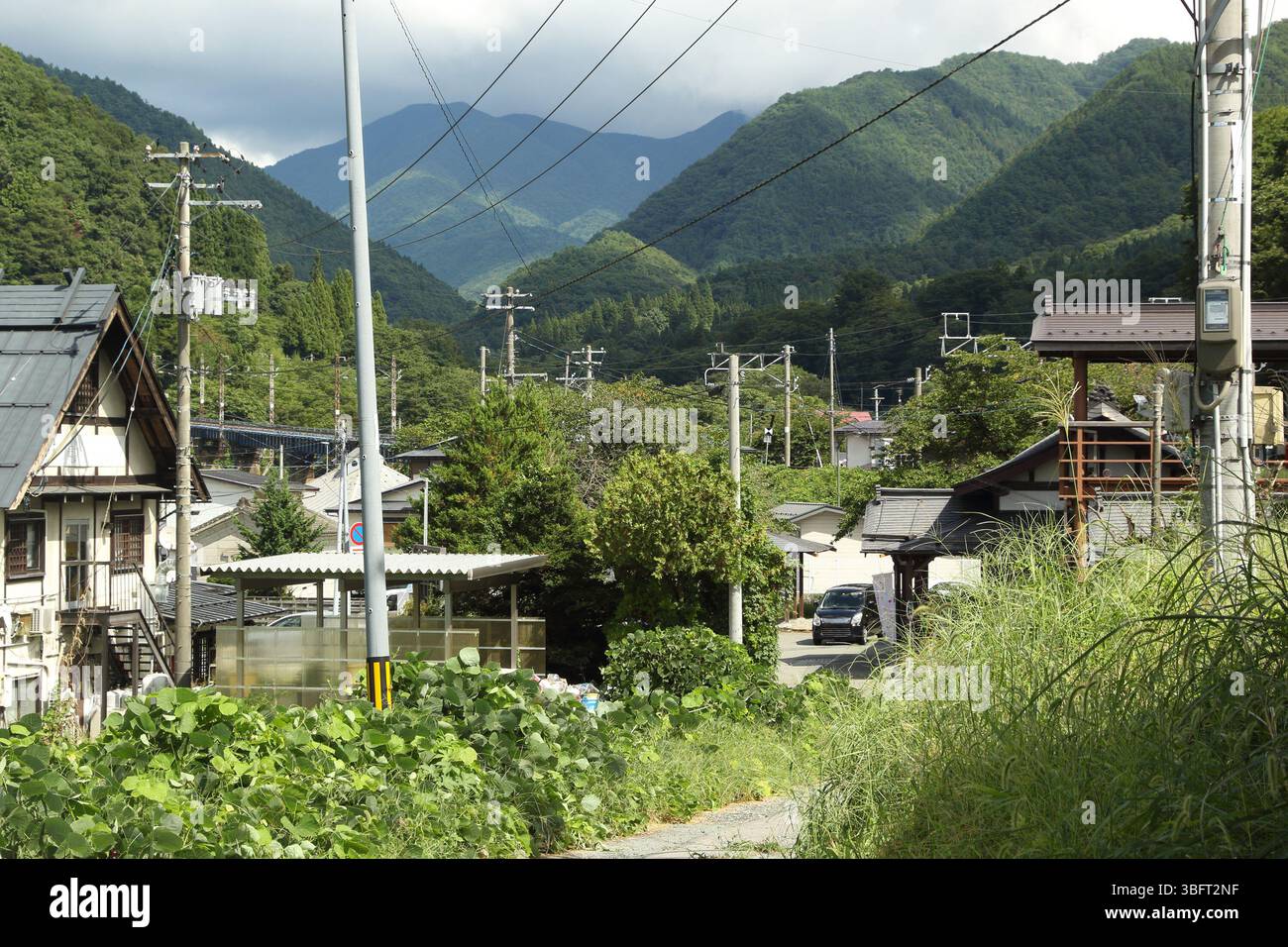 Anime style japanese countryside in Yamadera Stock Photo - Alamy