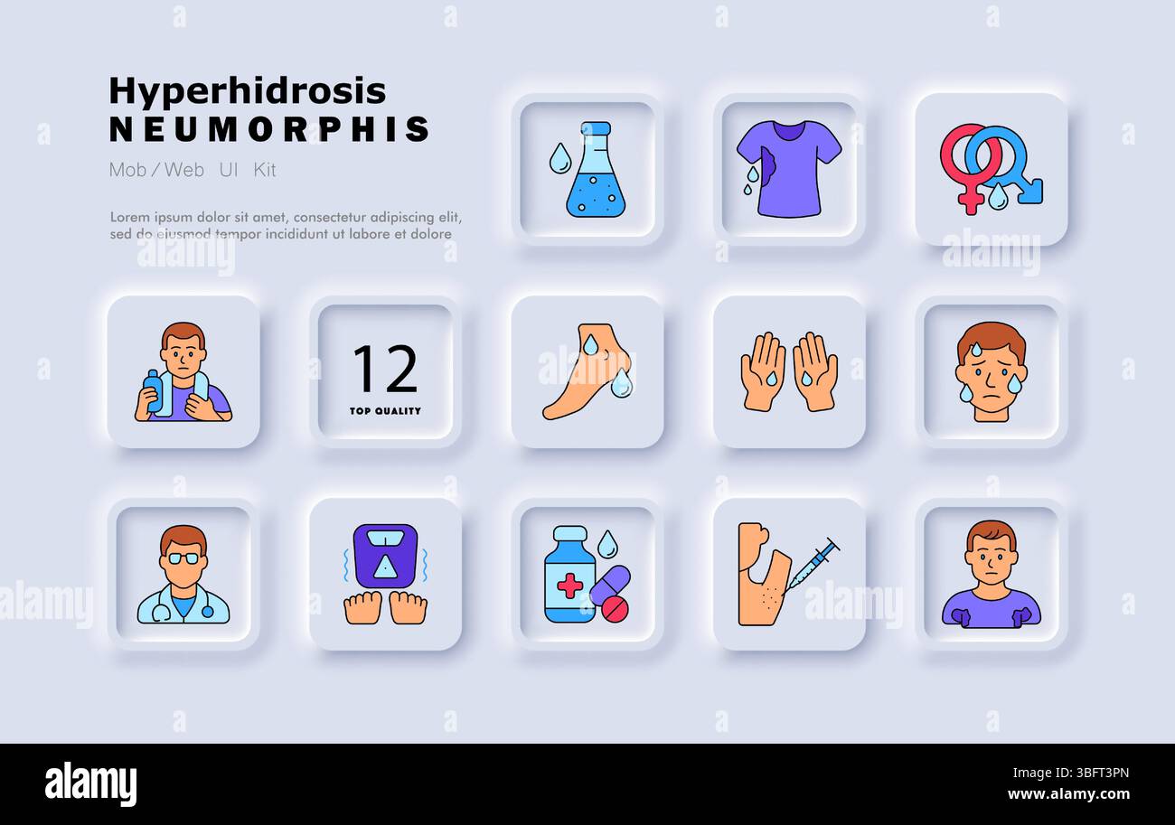 Armpit hyperhidrosis treatment Stock Vector Images - Alamy