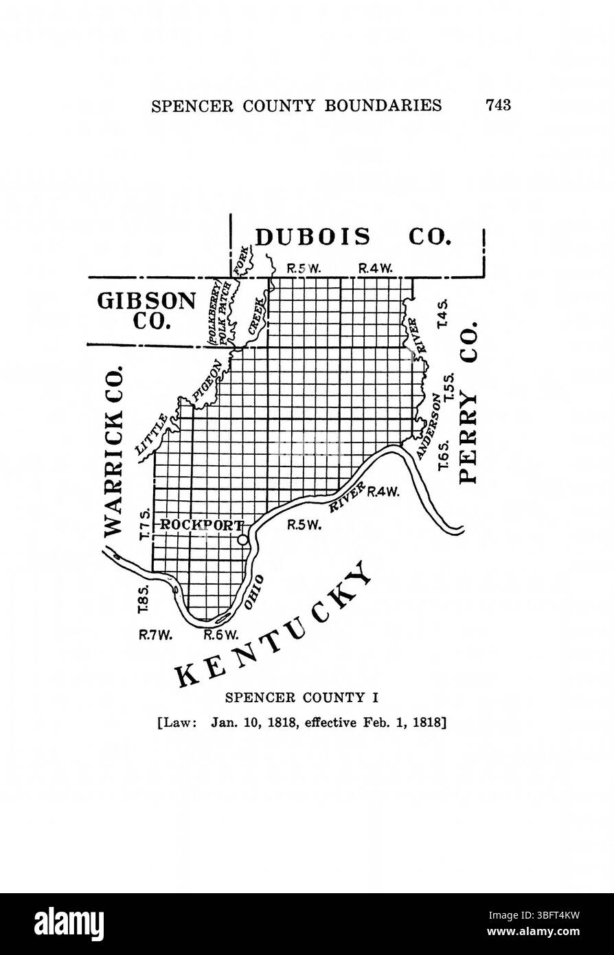 This page of *Indiana Boundaries* (1967 reprint) offers an in-depth ...