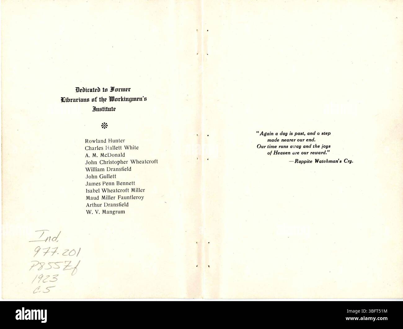 This 1923 official Historic New Harmony guide by Nora C. Fretageot ...