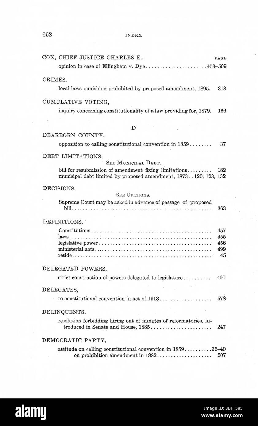 This page from Volume 2 of 'Constitution Making in Indiana' details the ...